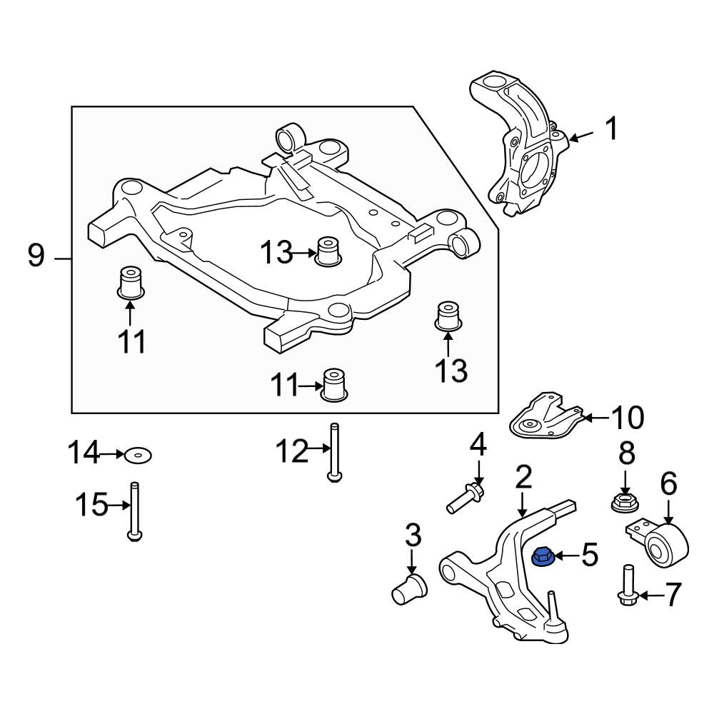 Ford OE W714890S440 - Suspension Control Arm Nut
