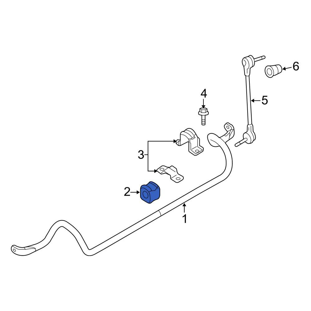 Ford OE DG1Z5484B - Front Suspension Stabilizer Bar Bushing