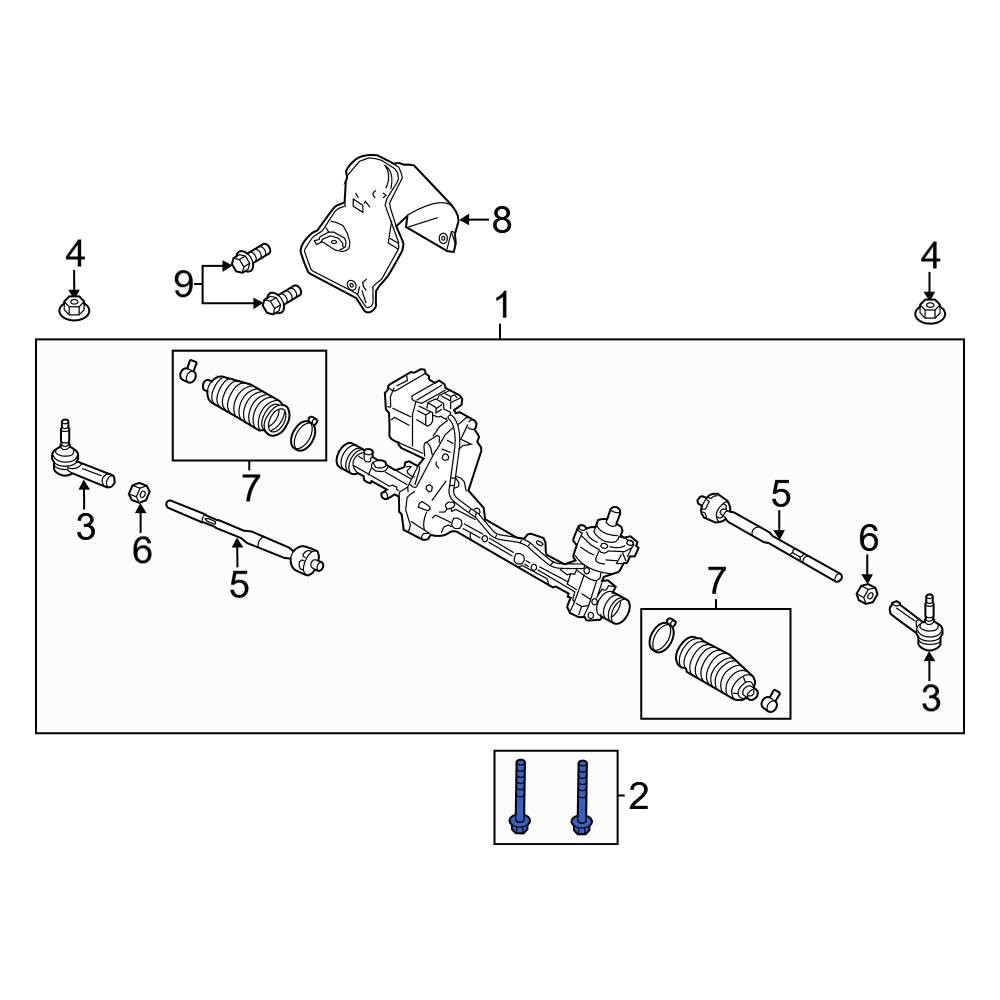 Ford OE W717867S900 - Rack and Pinion Bolt