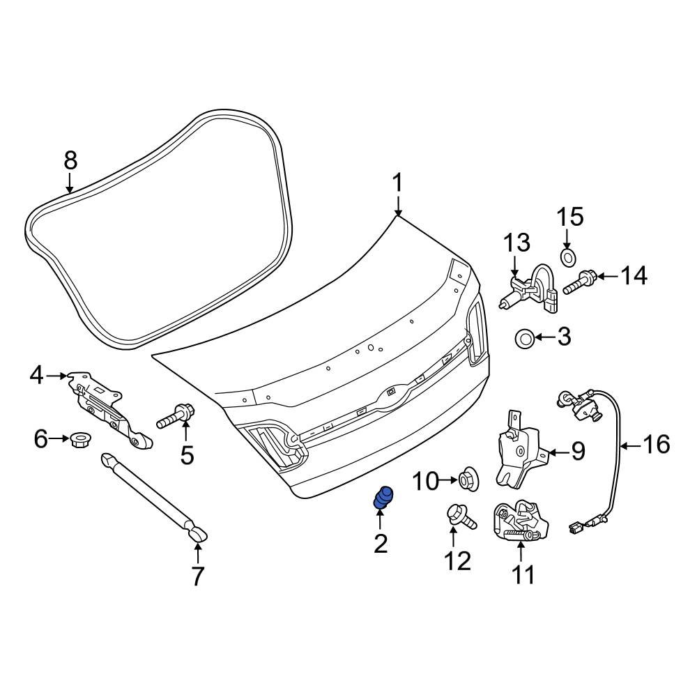Ford OE W715246S300 - Rear Deck Lid Stop Buffer