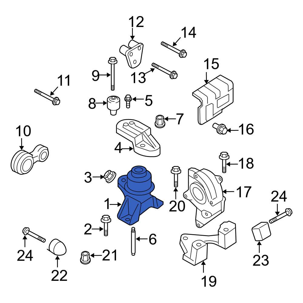 Ford OE 6E5Z6038DF - Front Engine Mount