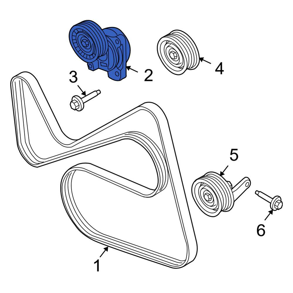 Ford OE 6E5Z6A228B - Accessory Drive Belt Tensioner Assembly