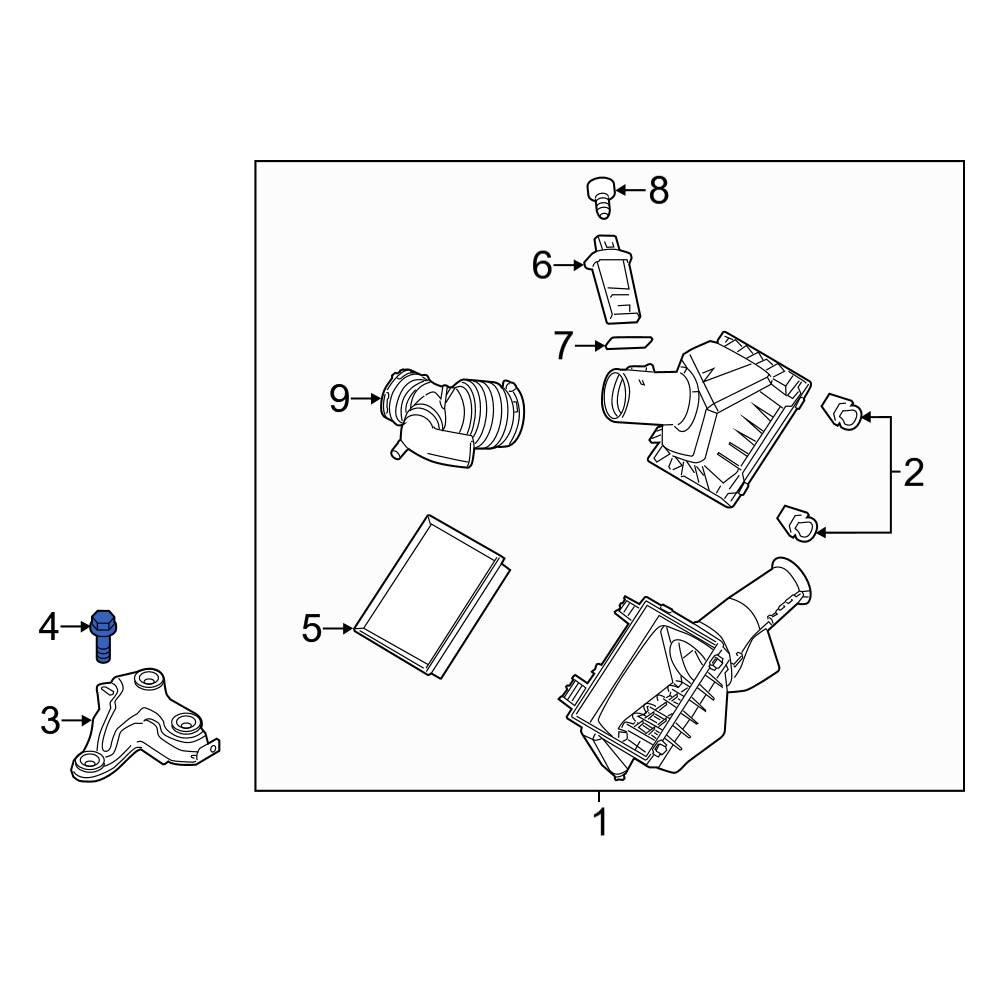 Ford OE W707375S439 - Air Filter Housing Bolt