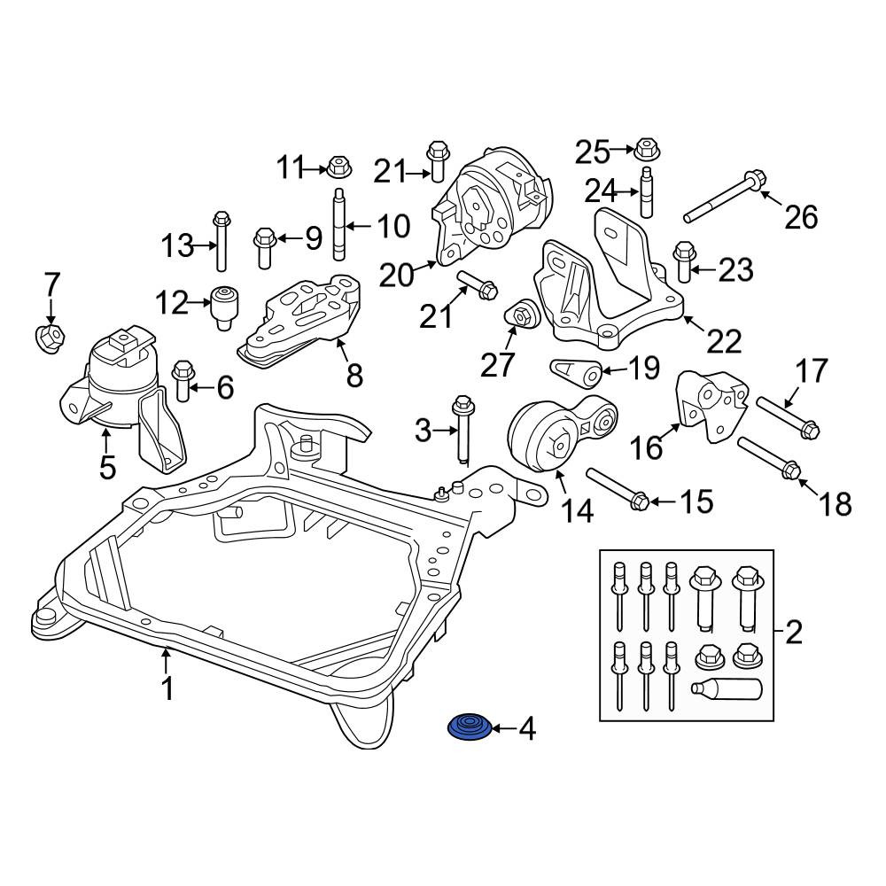 Ford OE W520416S441 - Engine Cradle Nut