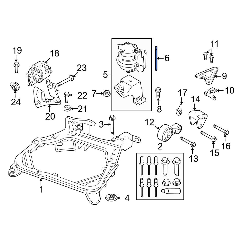 Ford OE W712828S439 - Engine Mount Stud