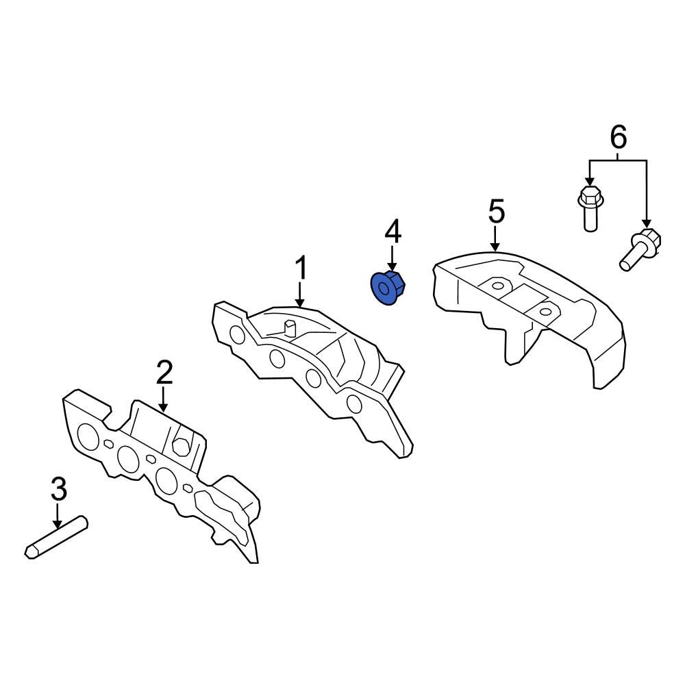 Ford OE W708176S437 - Exhaust Manifold Nut