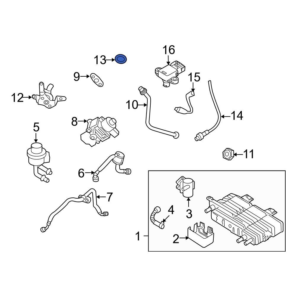 Ford OE 9L8Z9J469A - Exhaust Gas Recirculation (EGR) Tube Gasket