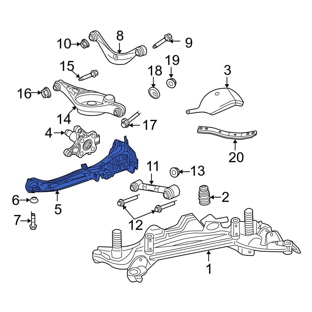 Ford OE 4M8Z5500A - Rear Left Suspension Trailing Arm