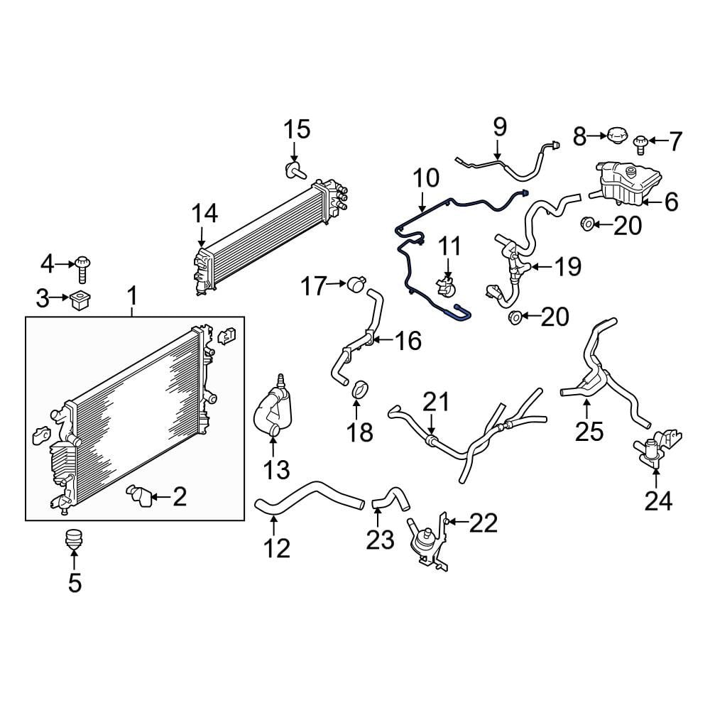 Ford OE EG9Z8063B - Engine Coolant Reservoir Hose