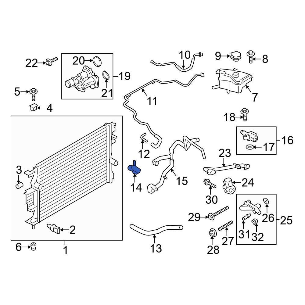 Ford OE DG9Z8286H - Upper Radiator Coolant Hose
