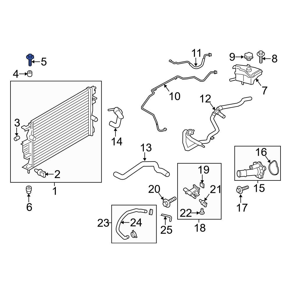 Ford OE DG9Z8A193A - Upper Radiator Mount Bolt