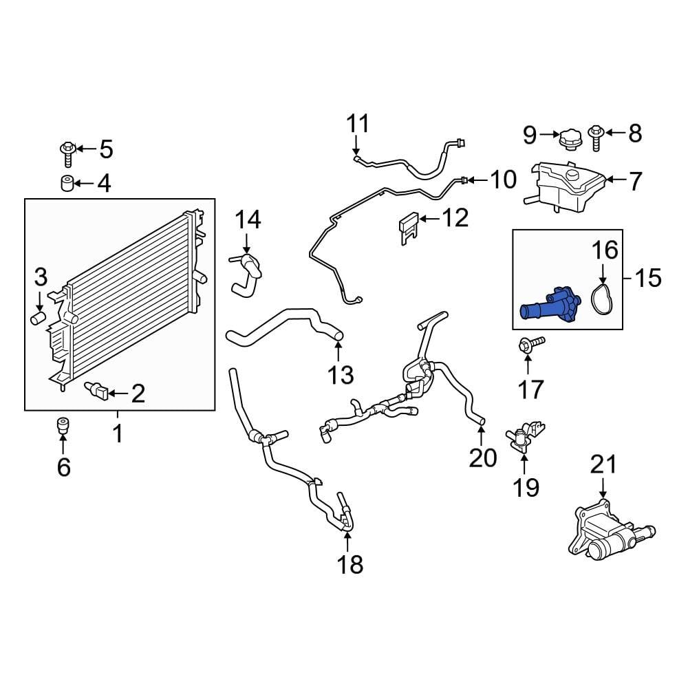Ford OE FR3Z8575A - Engine Coolant Thermostat Kit
