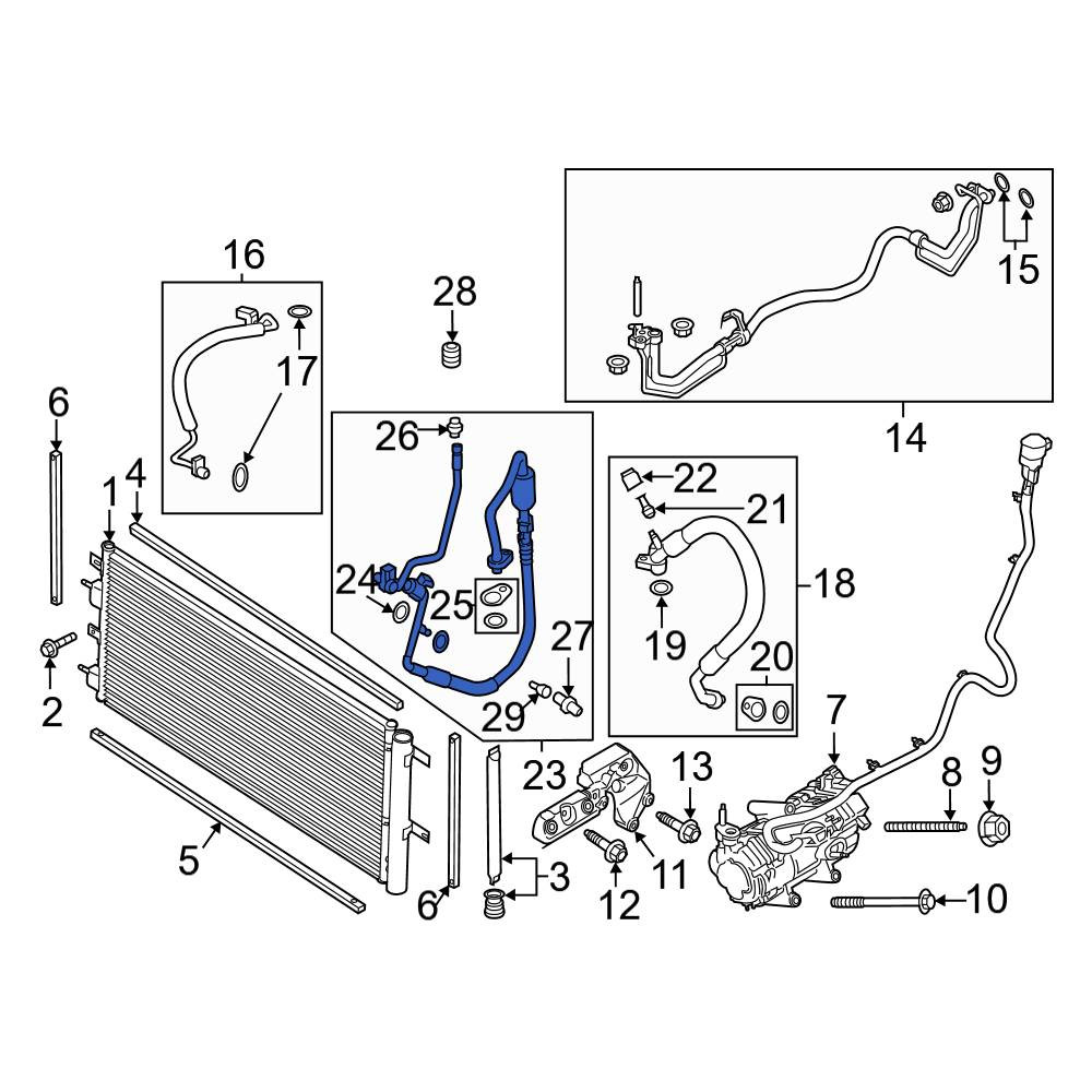 Ford OE HG9Z19972A - A/C Refrigerant Discharge Hose