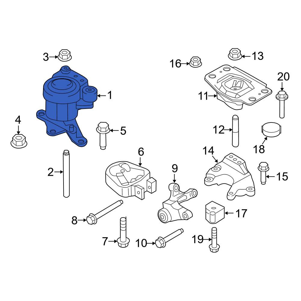 Ford OE DG9Z6038J - Front Engine Mount