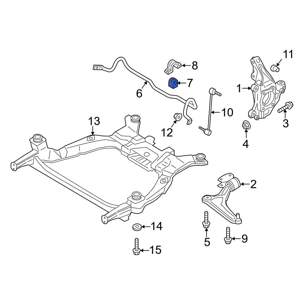 Ford OE DG9Z5484D - Front Suspension Stabilizer Bar Bushing