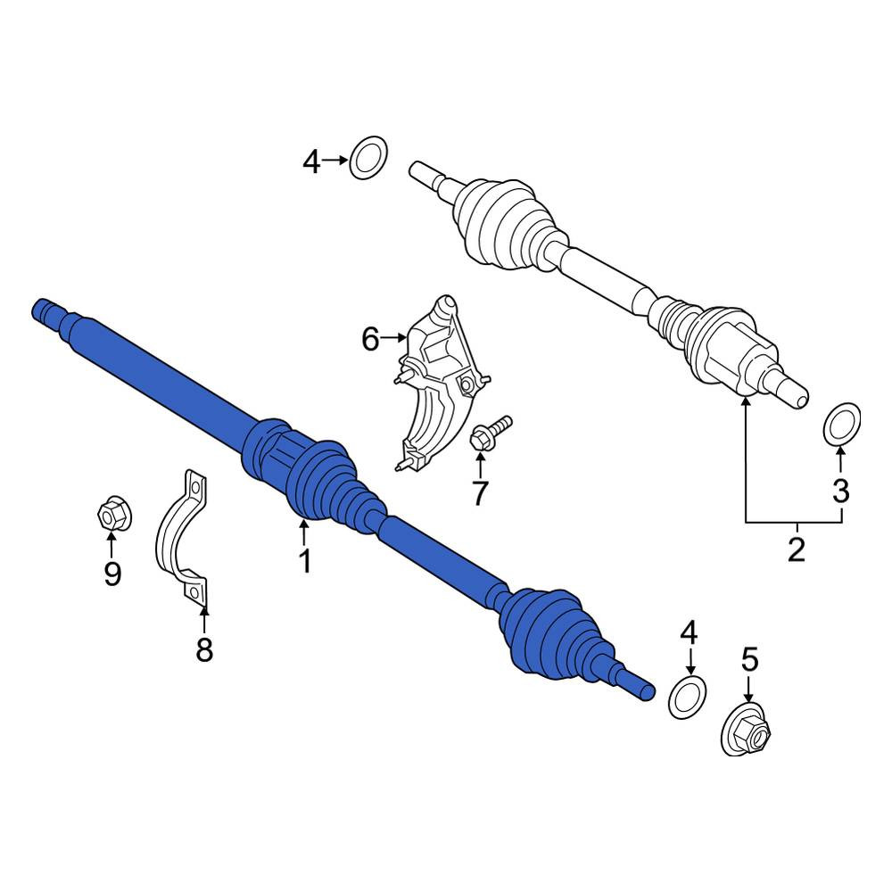 Ford OE HG9Z3B436D - Front Right CV Axle Assembly