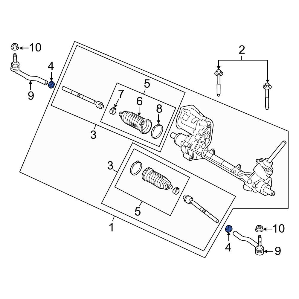 Ford OE W713882S442 - Inner Steering Tie Rod Nut