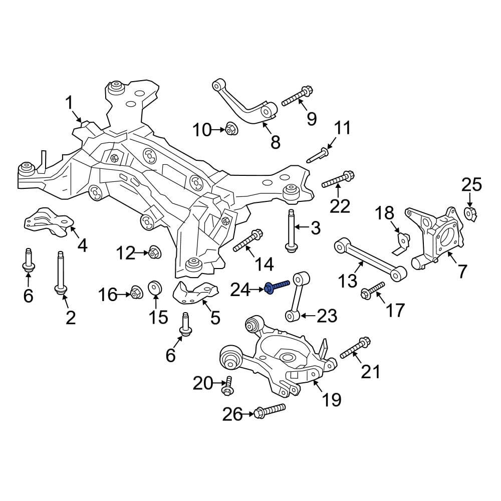 Ford OE W717458S439 - Upper Suspension Integral Link Bolt