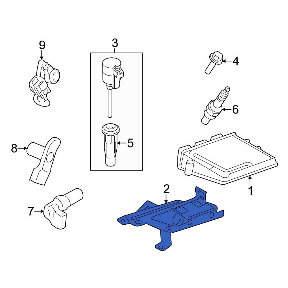 Ford OE AE5Z12A659A - Engine Control Module (ECM) Bracket