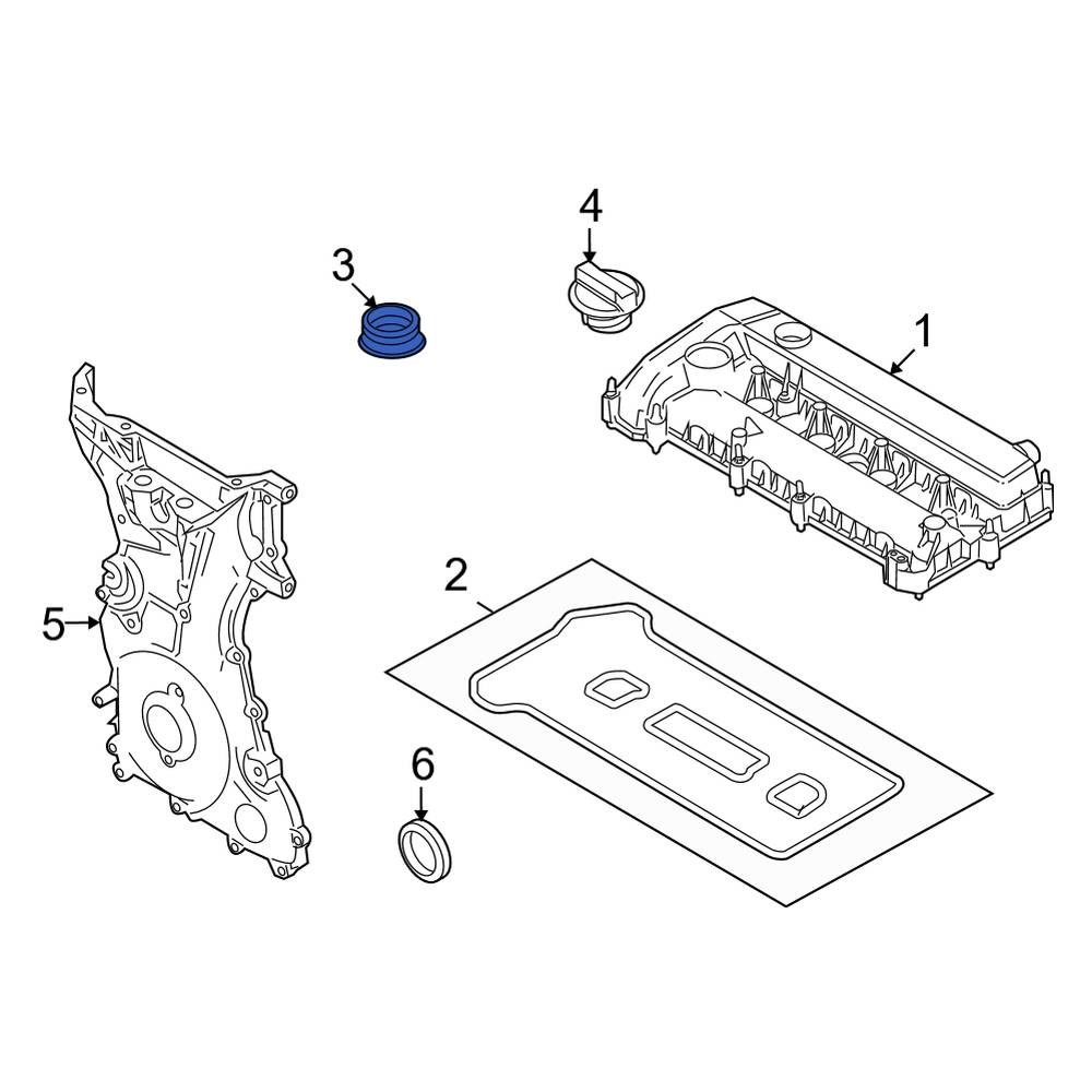 Ford OE 5M8Z6584AA - Engine Valve Cover Washer Seal