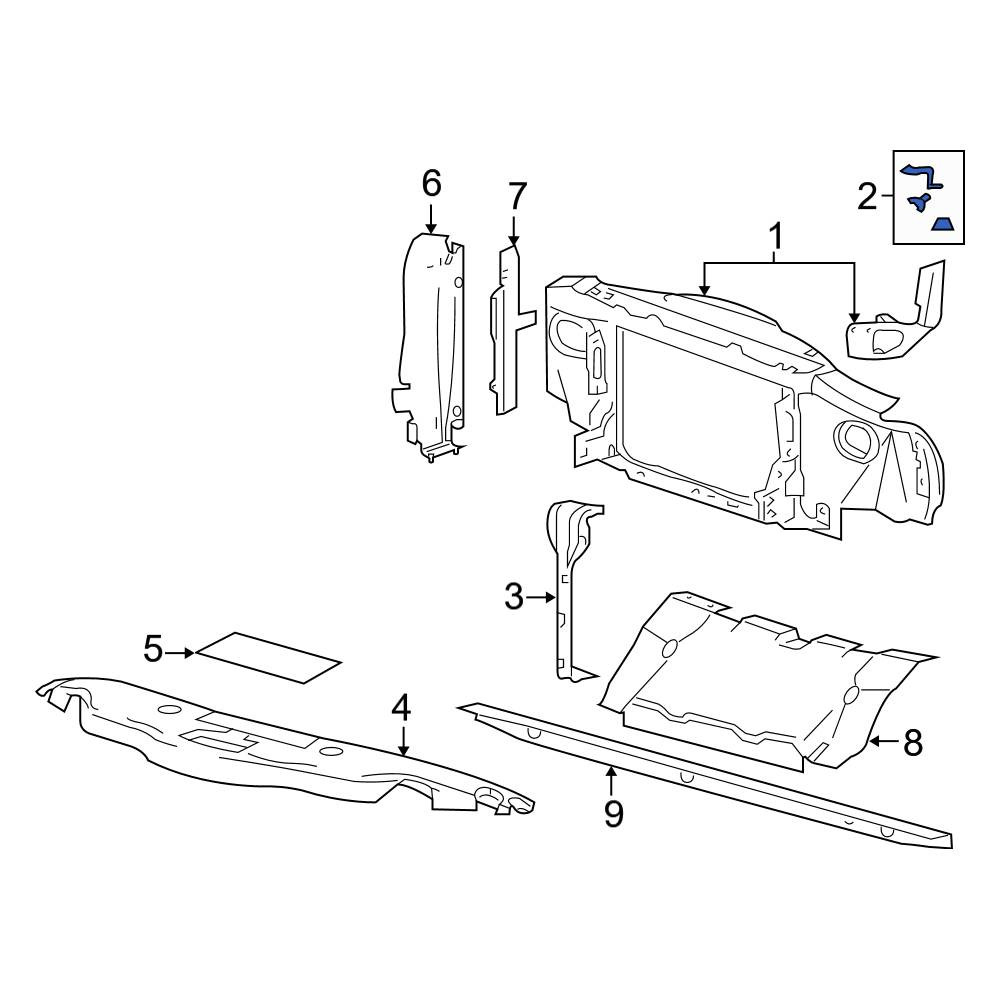 Ford OE 4L3Z8A193AA - Radiator Support Bracket