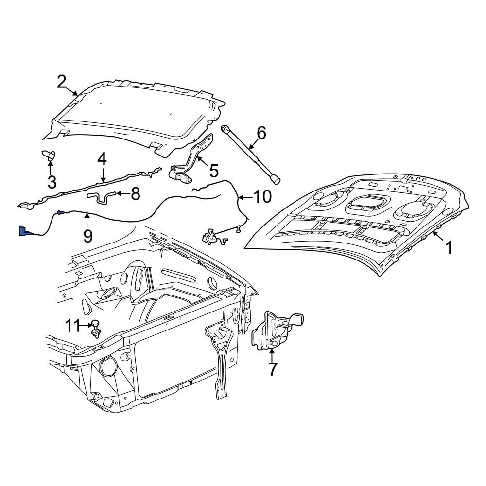 Ford OE 4L3Z16916AAA - Front Hood Release Cable