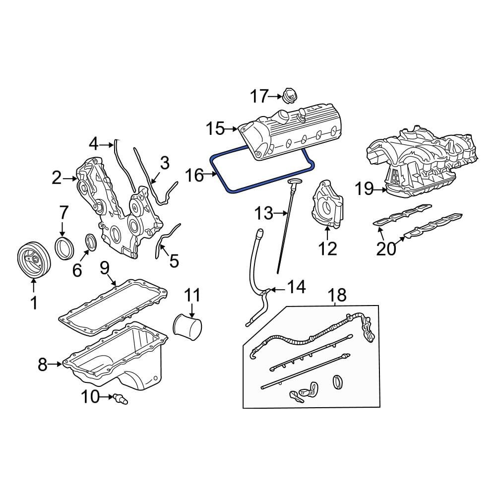 Ford OE 7L1Z6584A - Right Engine Valve Cover Gasket
