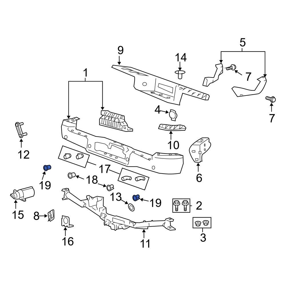 Ford OE 4L3Z15A862CA - Right Outer Parking Aid Sensor Bracket