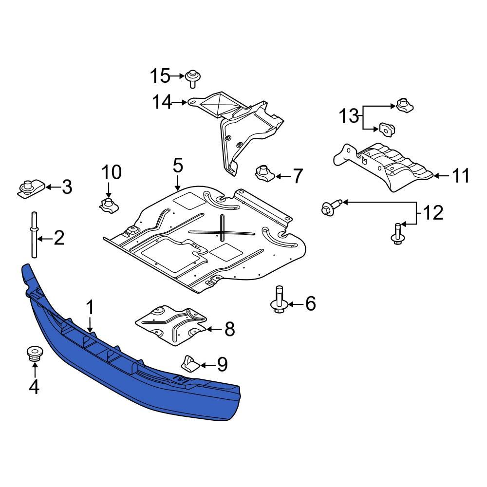 Ford OE BL3Z6775B - Front Radiator Support Splash Shield