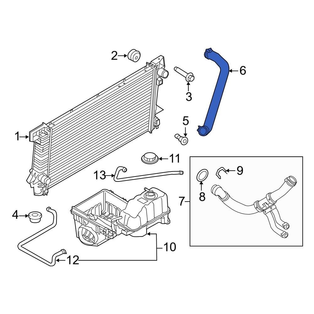 Ford OE BL3Z8260A - Upper Radiator Coolant Hose