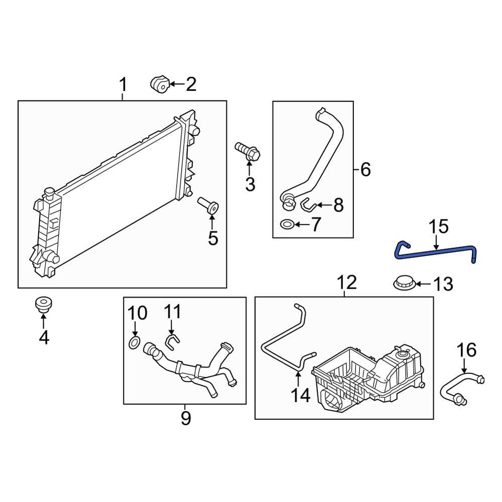 Ford OE BL3Z8276A - Engine Coolant Overflow Hose