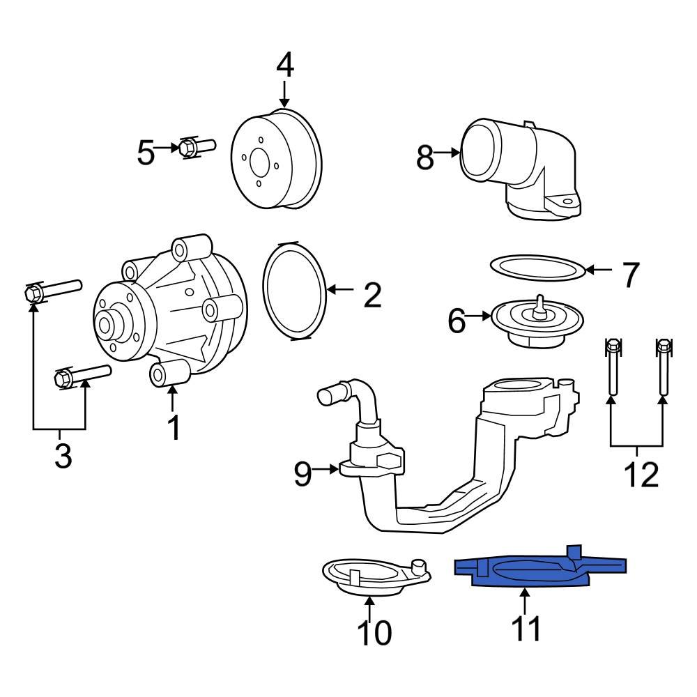 Ford OE 3L3Z8C388AC - Left Engine Coolant Thermostat Housing Gasket