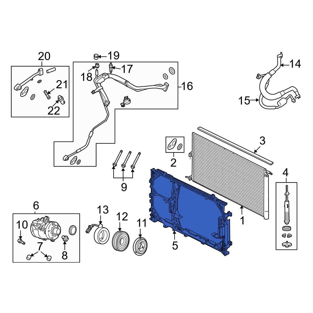 Ford OE AL3Z19702A - A/C Condenser Mount