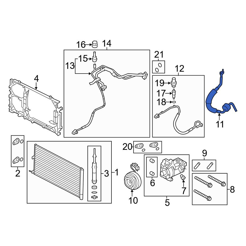 Ford OE BL3Z19867B - A/C Refrigerant Suction Hose