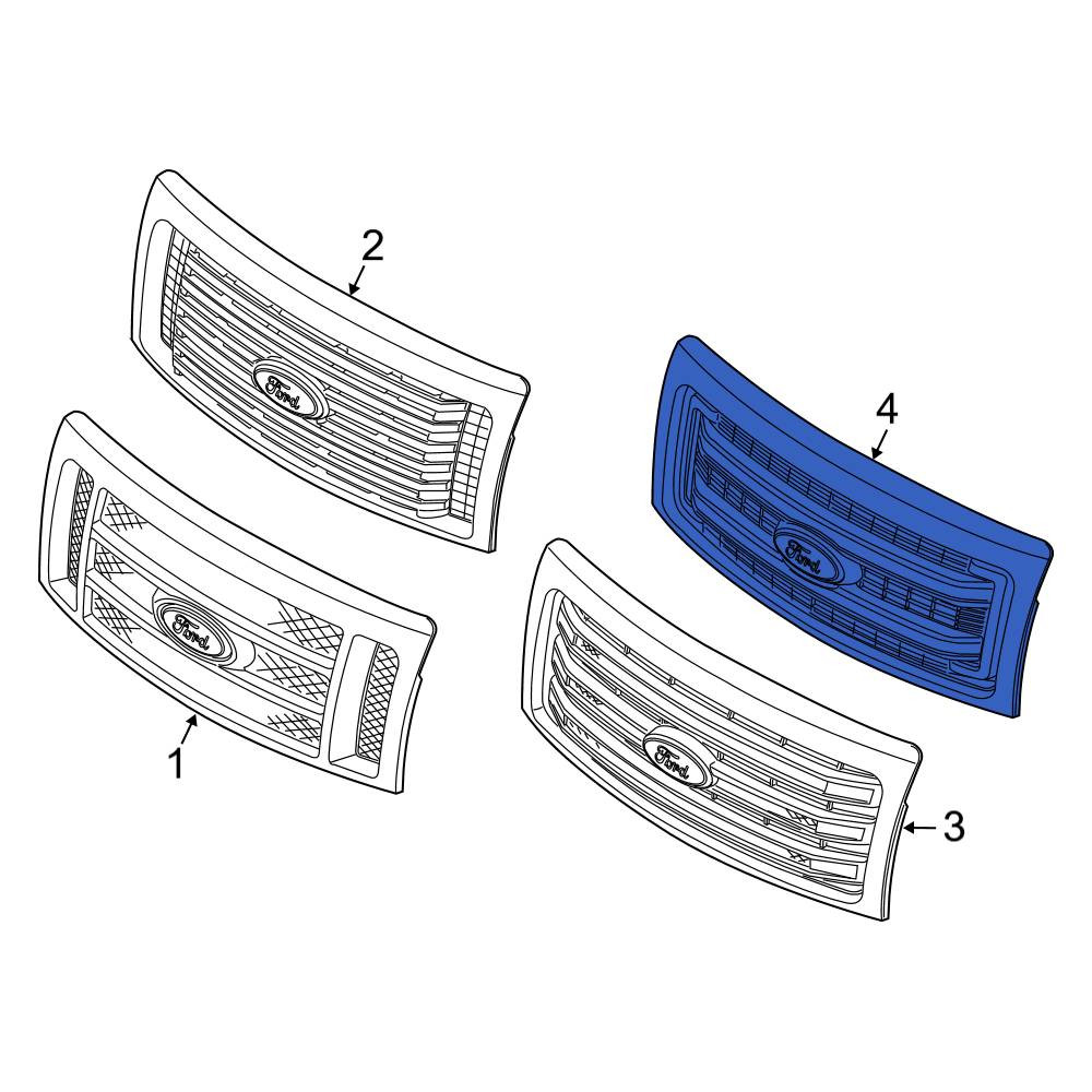 Ford OE DL3Z8200CA - Front Grille