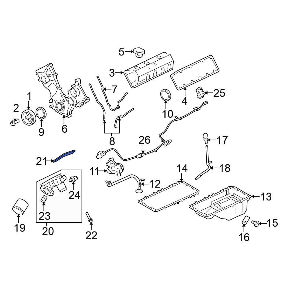 Ford OE F65Z6840B - Engine Oil Filter Adapter Gasket