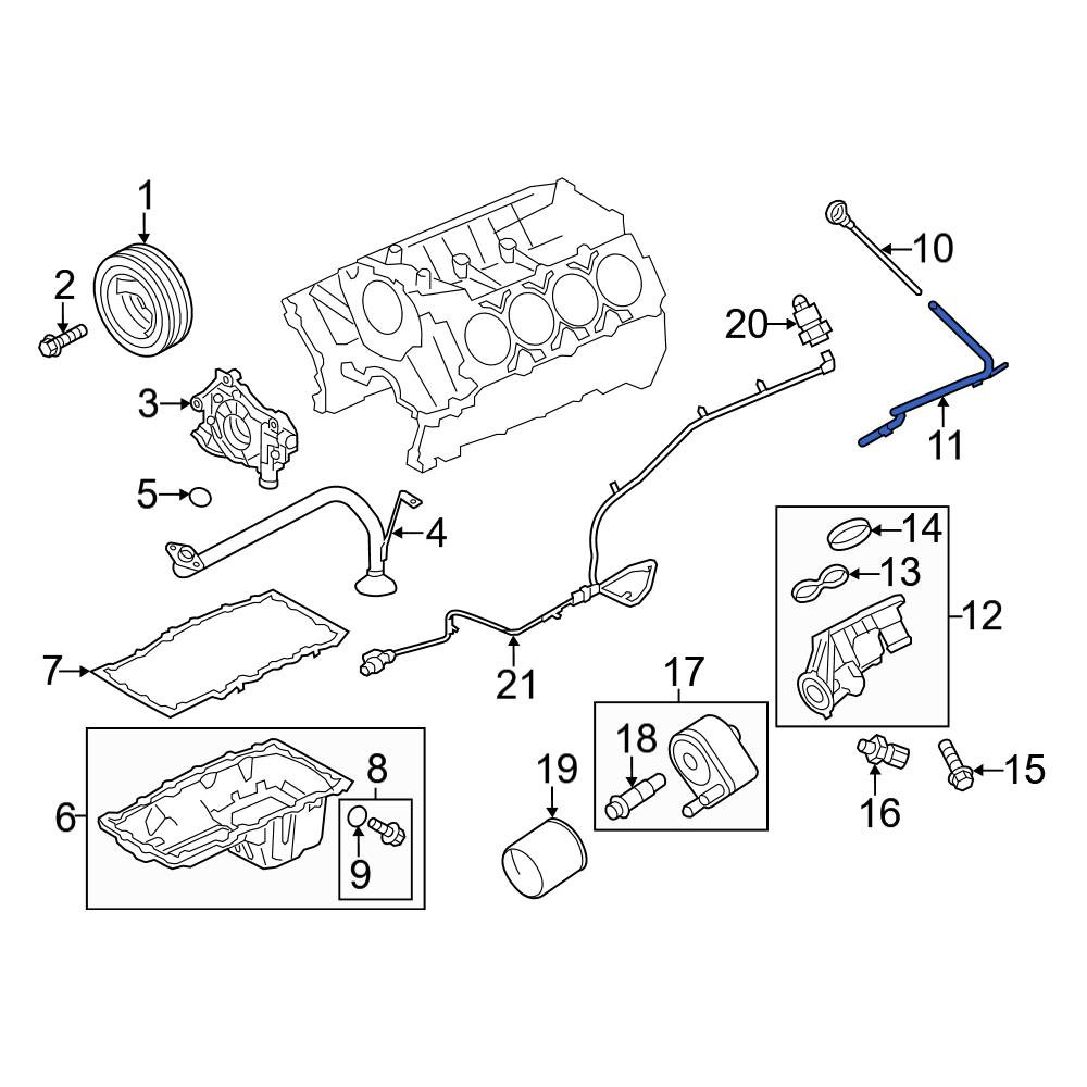 Ford OE AL3Z6754A - Engine Oil Dipstick Tube