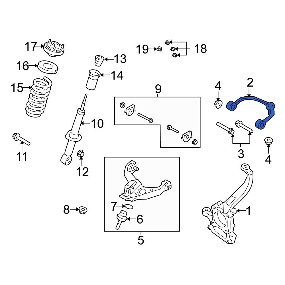 Ford OE EL3Z3084B - Front Right Upper Suspension Control Arm