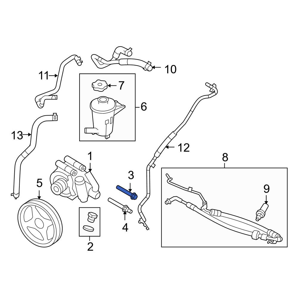 Ford OE W710927S437 - Power Steering Pump Mounting Bolt