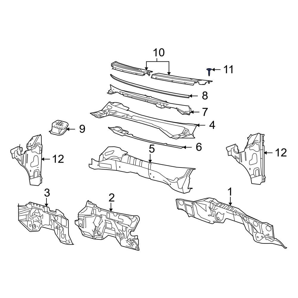 Ford OE W710312S300 - Cowl Cover Clip