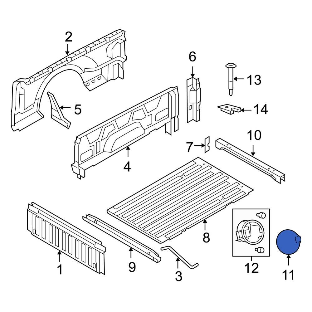 Ford OE 9L3Z99405A26AA - Rear Fuel Filler Door