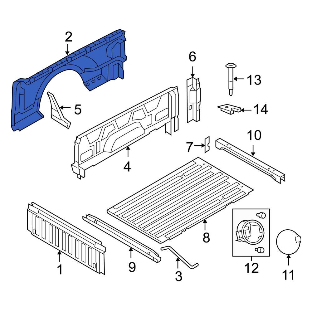 Ford OE 9L3Z9927840C - Rear Right Truck Bed Panel