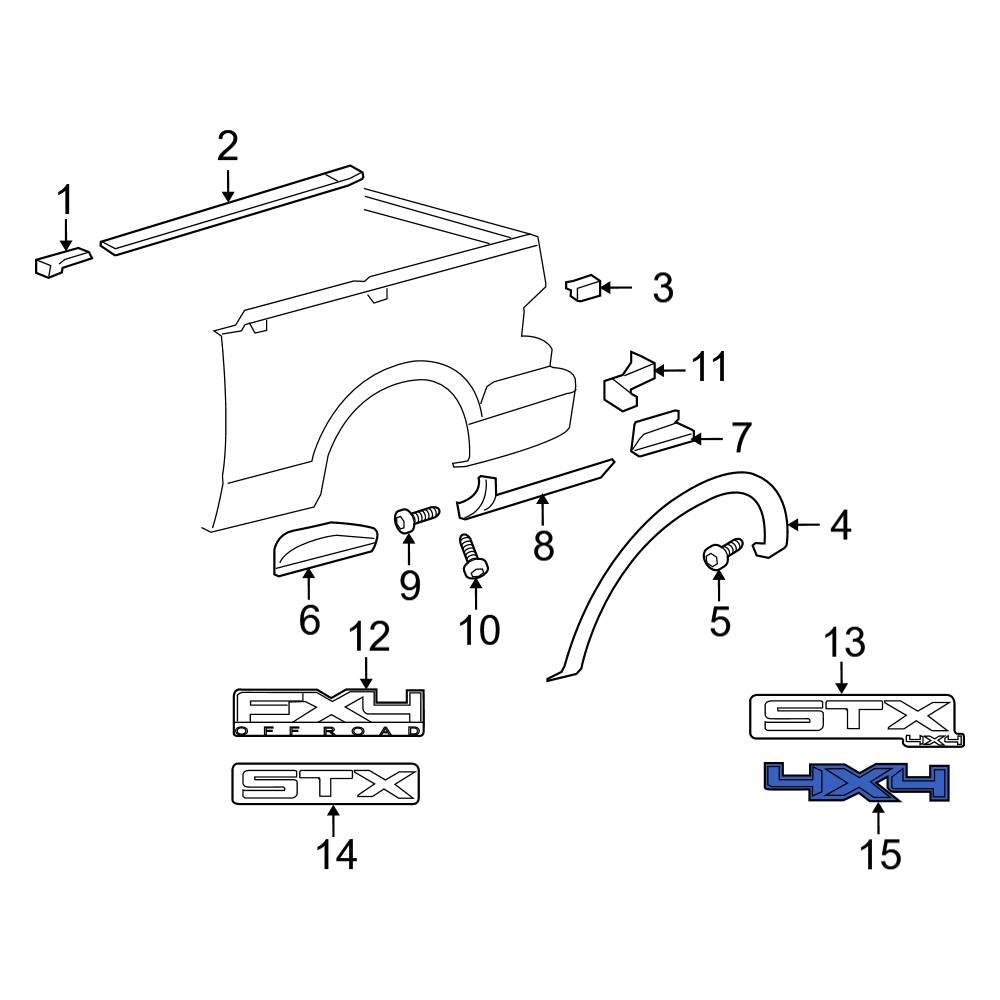 Ford OE 9L3Z9925622GA Rear Pickup Box Decal ford-oe-9l3z9925622ga-rear-pickup-box-decal