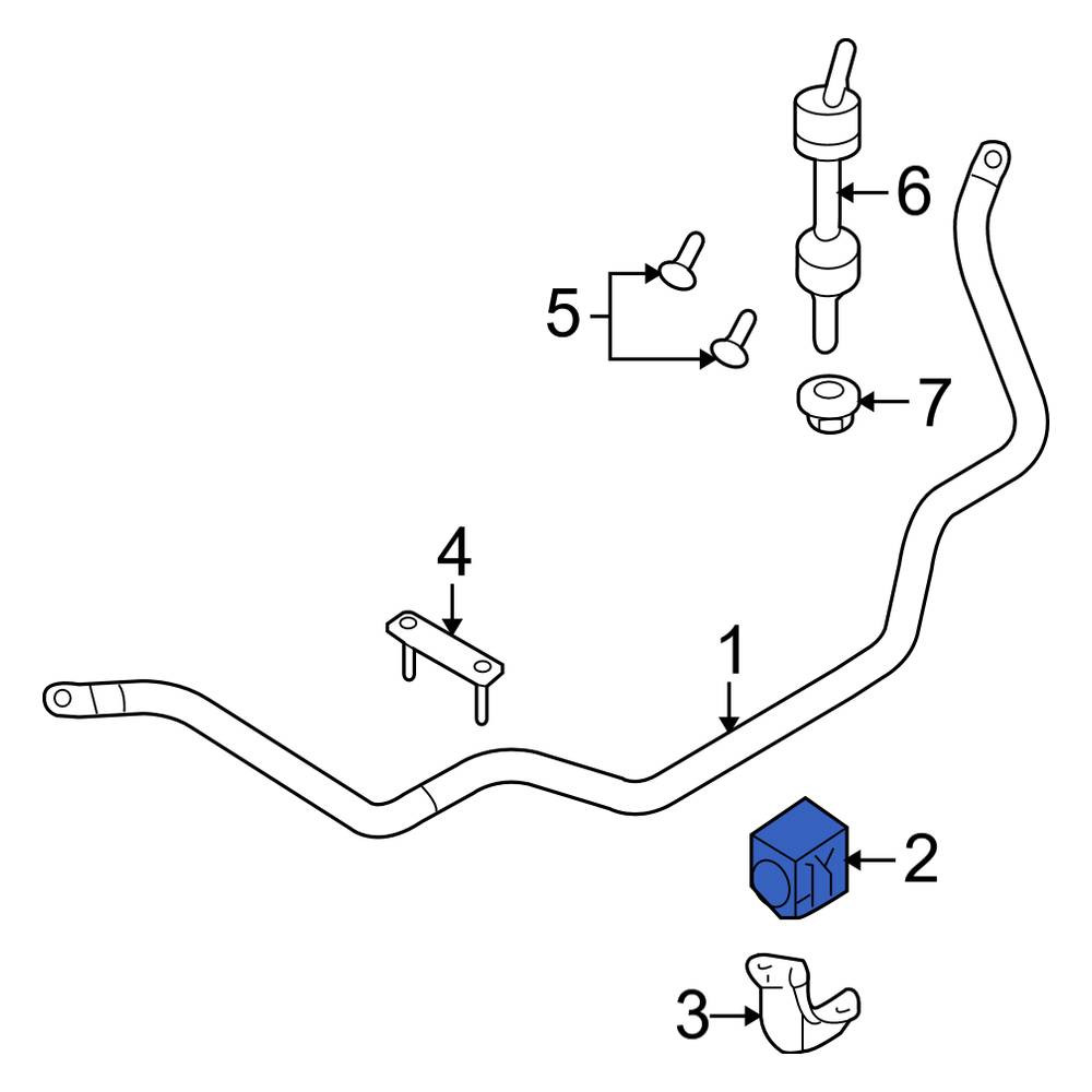 Ford OE AL3Z5484A - Front Suspension Stabilizer Bar Bushing