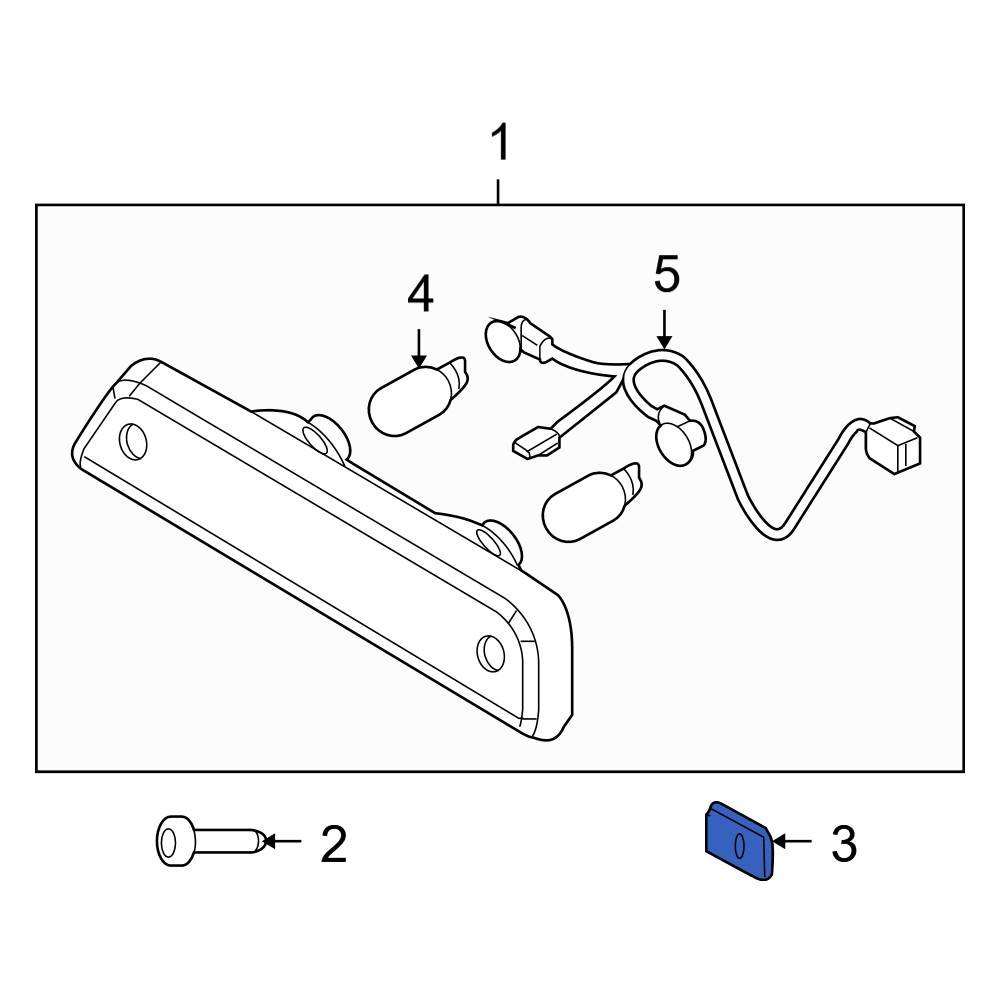 Ford OE W707291S439 - Bumper Cover Support Rail Nut