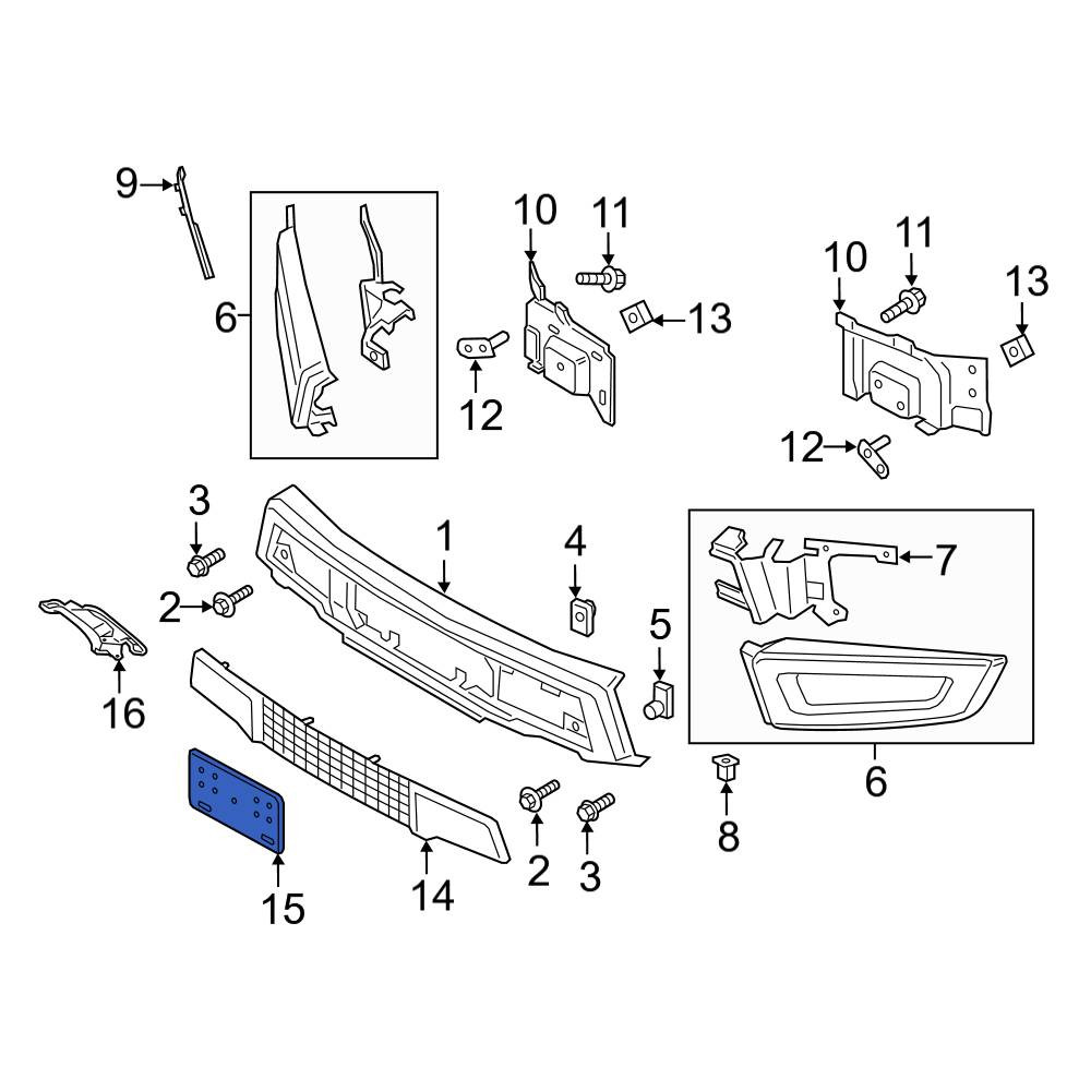 Ford OE JL3Z17A385BA - Front License Plate Bracket