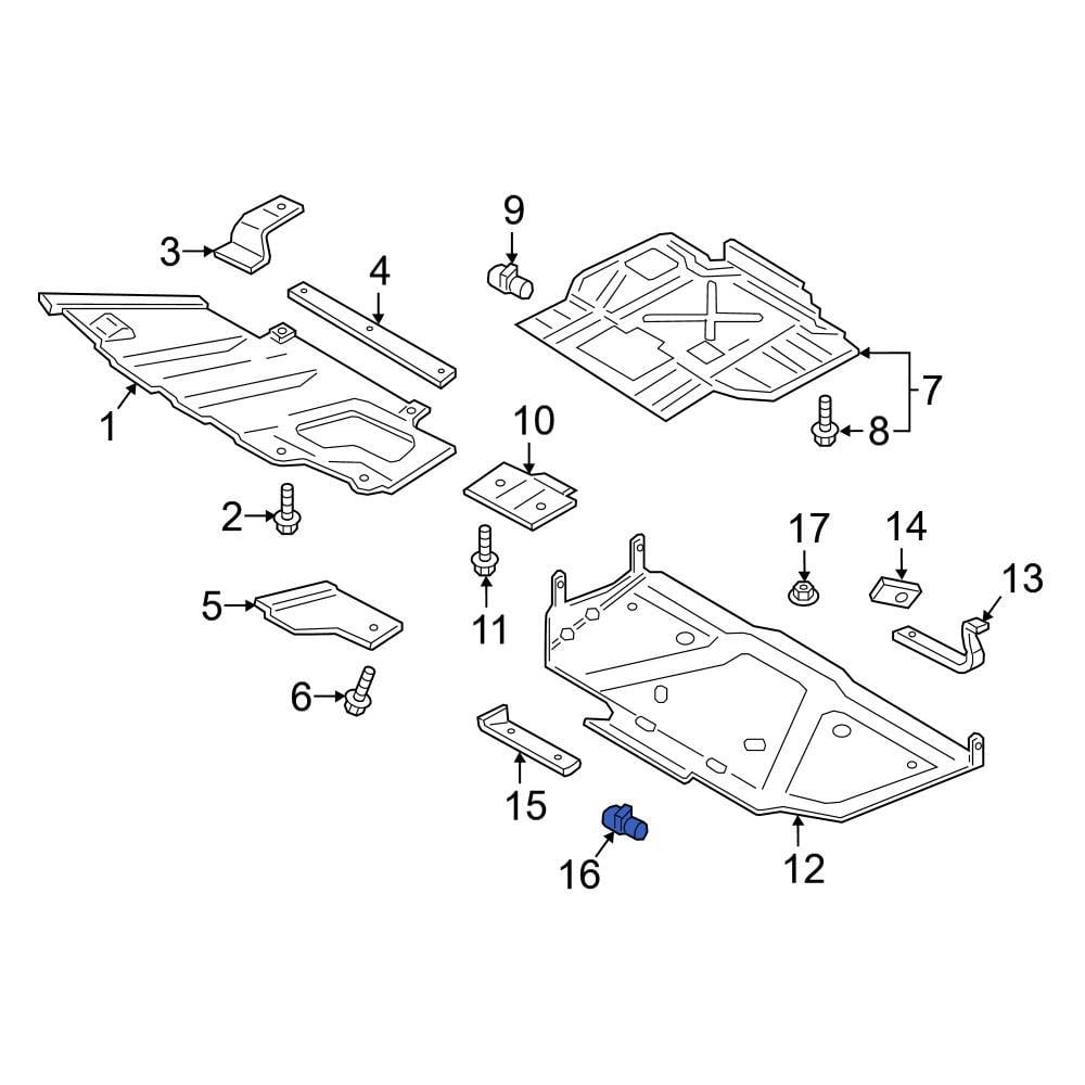 Ford OE W505594S440 - Rear Radiator Support Splash Shield Bolt