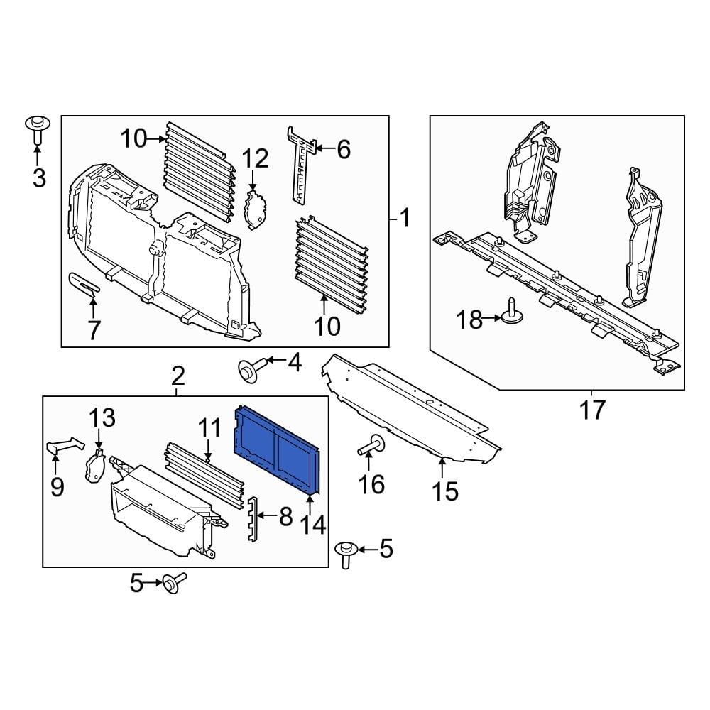 Ford OE ML3Z8327H - Front Lower Radiator Support Air Deflector