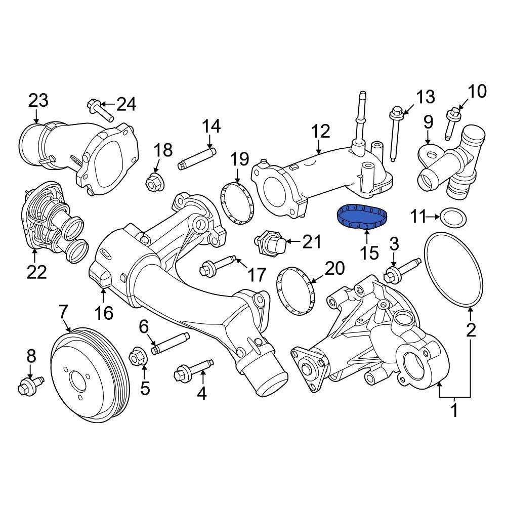Ford OE BR3Z8255B - Engine Coolant Water Outlet Seal