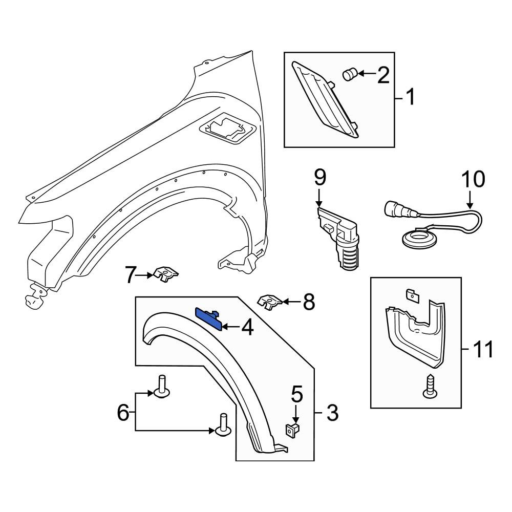 Ford OE W790217S900 - Fender Flare Clip